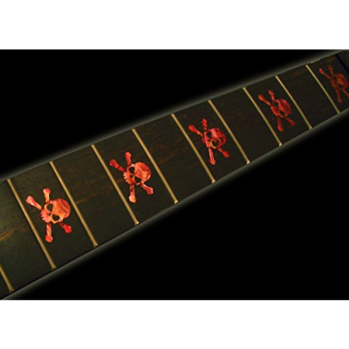 Jockomo Skull/Avalon RED Guitar Inlay Sticker