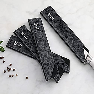 Cangshan 1026641 8-Piece Steak Knife Guard Set, Black