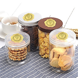 DJDZ 250pcs Gold Embossed Heart Envelope Seals Stickers for Wedding Invitations,Party Favors,Greeting Cards,Gift Packaging .etc (Gold, Self-Adhesive)