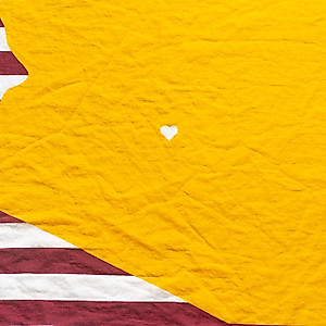 TWIG & BALE Tempe Arizona State Baby Blanket Organic Cotton Muslin Swaddle Blanket - 47" x 43" - Fans of Arizona State Baby Gift for Boys Girls Sun Devils Receiving Blankets