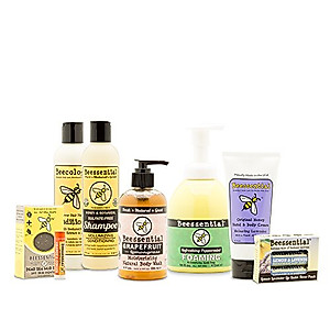 Beessential All Natural Lip Balm, Honey, 4 Pack | For Dry and Chapped Lips, Great For Men, Women, and Children, Moisturizing Beeswax, Coconut, Shea and Cupuacu Butter