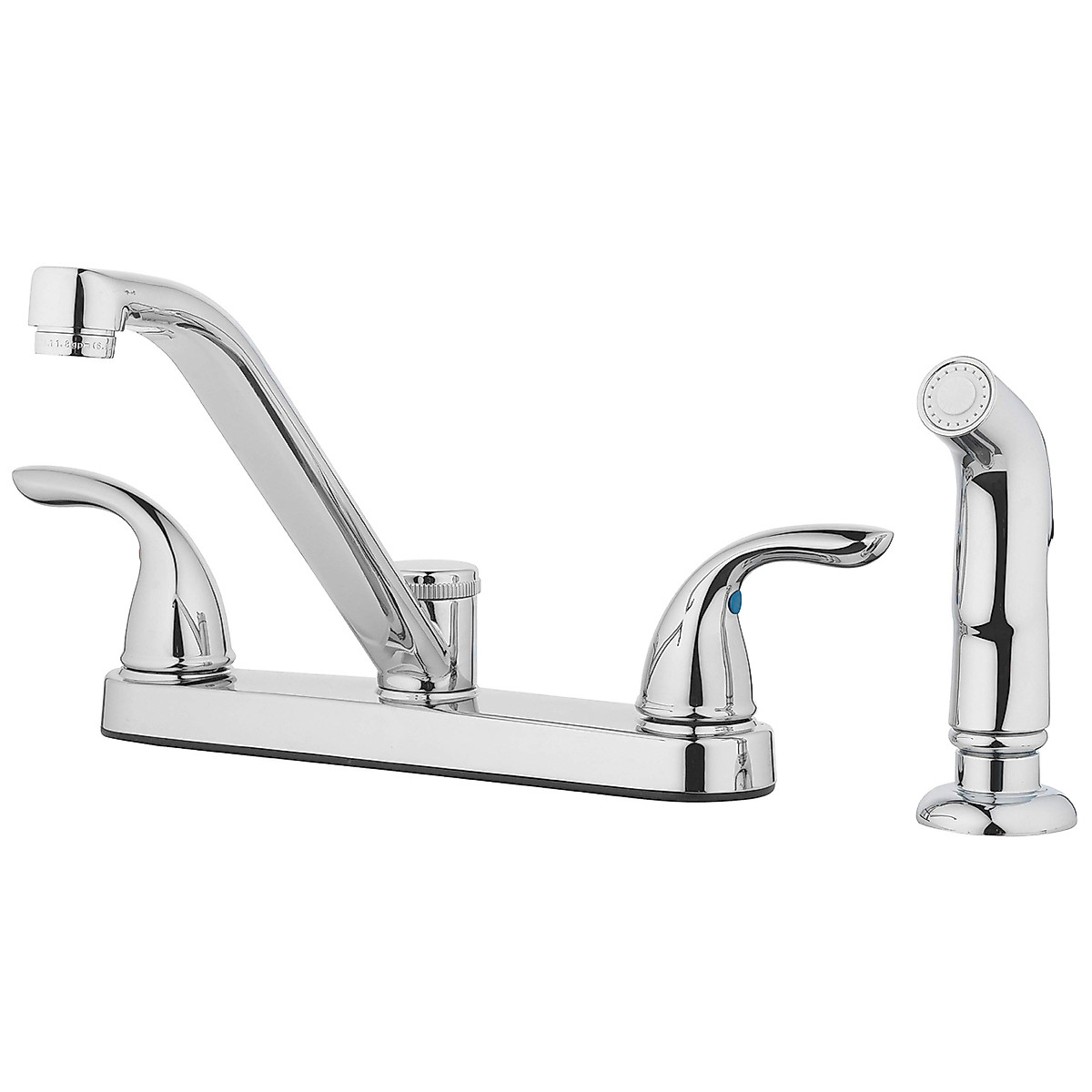 Aqua Vista 25-K82CS-CH-AV Kitchen Sink Faucet with Side Spray, Polished Chrome Two Handle