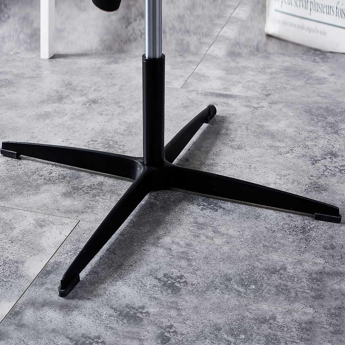 HomVent Swivel Chair Furry Fabric Office Chair with Thick Padded Seat L Shape Desk Chair for Bedroom,Study Room,Living Room