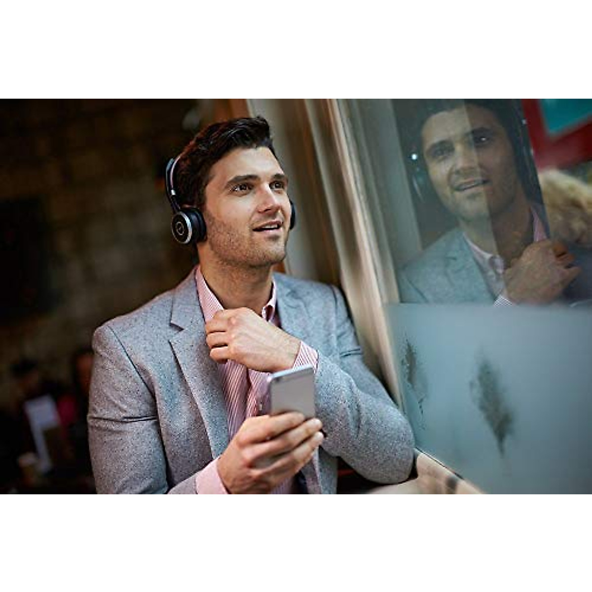 Jabra Evolve 65 Bluetooth Stereo Wireless Headset - Compatible with Computers, Macs, and Mobile Devices, and Ideal for Voice and Video Apps like Zoom, Teams, and Meet Plus, GTW Spare Cushions Included