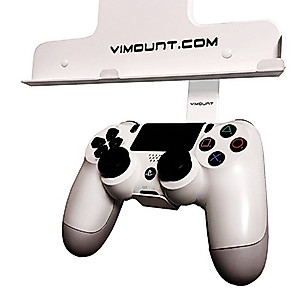 Playstation 4 Slim + 2pcs Controller Wall Mount PS4 White Metal Holder - Worldwide Shipping