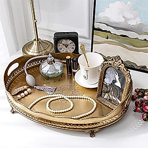 VEMMIO Breakfast Tray Tray Living Room Coffee Table Dining Table Large Fruit Plate Home Villa Model House Retro High-End