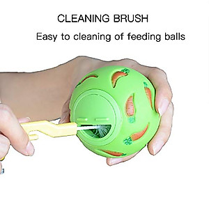 Treat Ball 2 in 1 .Include Brush.Give Your Pet More Fun and Health. Snack Ball for Small Animals.Rabbit Treat Ball.Rabbit Food Ball.Pet Rat Accessories.Pet Rat Toys.Forage Toys.Bunny Toys,Rabbit toys.