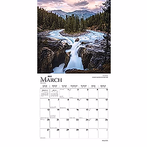 Waterfalls 2022 12 x 12 Inch Monthly Square Wall Calendar with Foil Stamped Cover, Nature Rivers Lakes