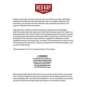 Red Kap mens Specialized work utility pants, White, 30W x 32L US