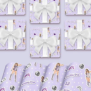 Generic Gift Wrapping Paper, Wrapping Sheets, 5 Sheets, 20X30 inches, Folded flat sheets, Purple, Silver, Birthdays, Events,