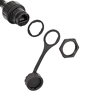 CERRXIAN 1FT Phone Cord RJ11 / RJ12 6P6C Male to Female Panel Mount Waterproof Extension Cable Compatible with Data and Voice