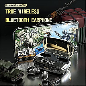 Wireless Earbuds,Bluetooth 5.2 Powerful Bass True Wireless Earphones,IPX6 Waterproof Touch Control HiFi Stereo Sound In Ear CVC8.0 Tech Noise Reduction Headphones with Mic,One-Step Pairing,LED Display