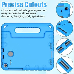 BMOUO Kids Case for Samsung Galaxy Tab A 8.0 2018 SM-T387, Shockproof Light Weight Protective Handle Stand Kids Case for Galaxy Tab A 8.0 Inch 2018 Release SM-T387 - Blue