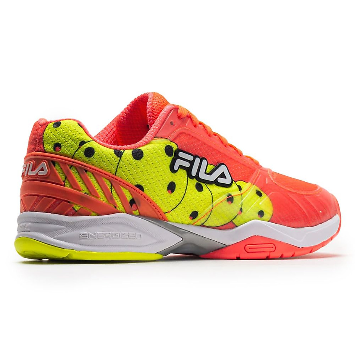 Fila Womens Volley Zone, Color: Fycr/Wht/Sfty, Size: 7.5 (5PM00598-664-7.5)
