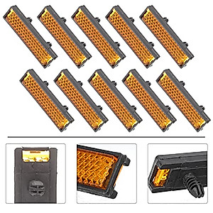 INOOMP 20Pcs Pedal Reflective Accessories Jewelry Accessories Bike Reflective Tape Night Safety Warning reflectors Reflector Strips Pedal reflectors Pedal Lights Decorate Plastic Advanced