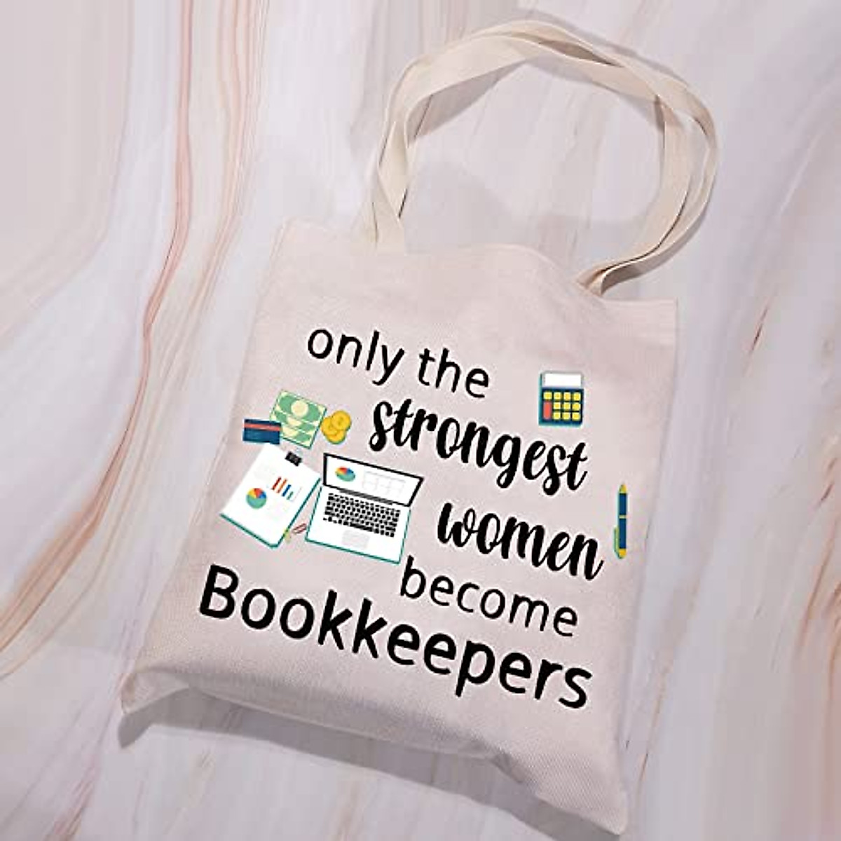 VAMSII Bookkeeper Gifts for Women Bookkeeping Gifts Tote Bag Bookkeeper Appreciation Gifts Accounting Student Gifts (Tote Bag)