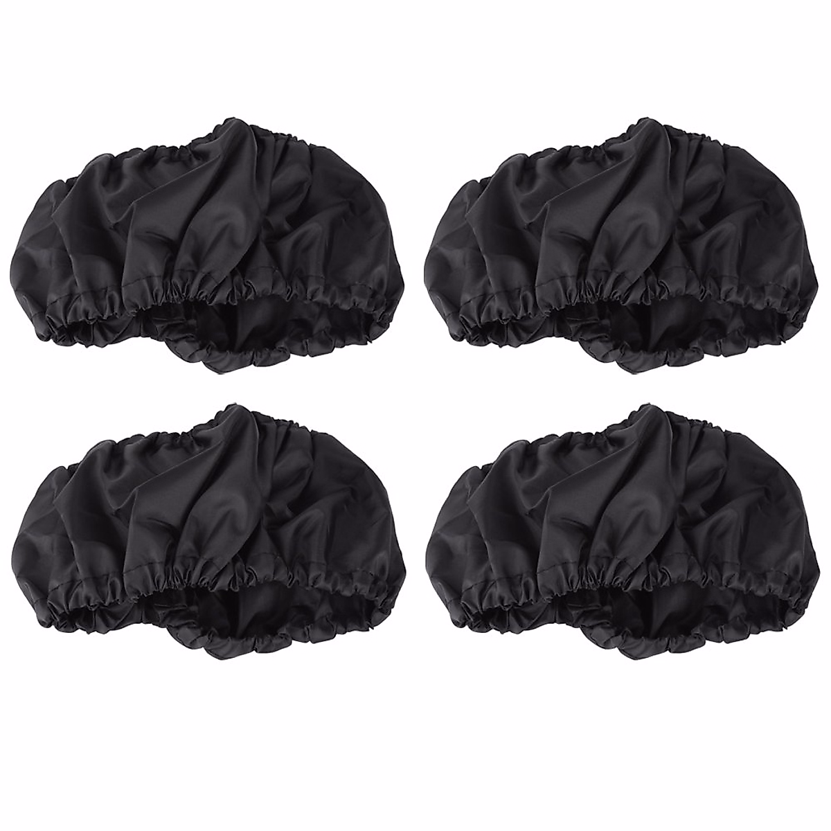 ViaGasaFamido Stroller Dustproof Cover, 4 Pcs/Set Child Kid Baby Stroller Wheel Covers Black Dustproof Accessories(S)