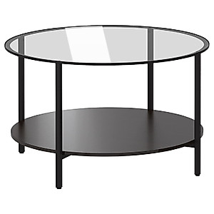 IKEA Vittsjö Coffee Table, Black-Brown, Glass