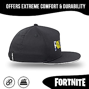 Fortnite Baseball Cap for Boys, Quality Made Boys Hat and Fitted Cap, Flatbrim Baseball Fortnite Hat with Sleek Design