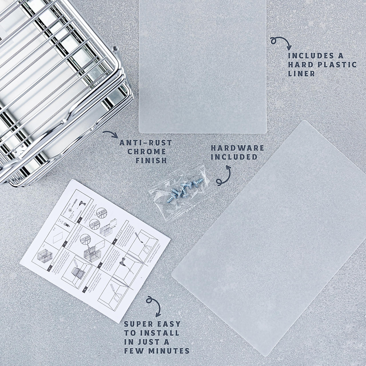 HOLDN’ STORAGE Spice Rack Organizer for Cabinet, Heavy Duty - Pull Out Spice Rack 5 Year Warranty- Spice Organization 6-1/2"Wx10-3/8 Dx8-7/8 H - Spice Racks for Inside Cabinets & Pantry Closet.