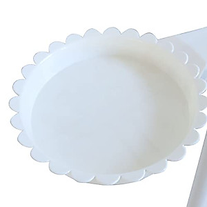 LOYALHEARTDY 6-Tier Indoor Plant Pole Spring Tension Rod Expandable Flower Pots Display Rack Stand Hanger Metal Corner Storage Shelf, Floor to Ceiling Shelf Space Saving, White