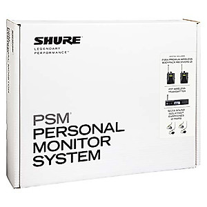 Shure PSM300 P3TRA215TWP Pro Wireless in-Ear Personal Monitor System with SE215-CL Earphones - Twinpack