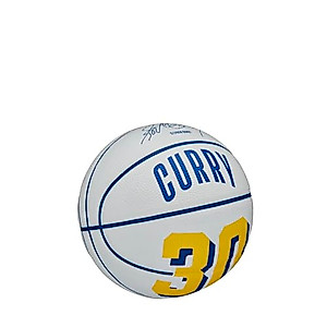 WILSON NBA Player Icon Mini Basketball - Steph Curry, Mini Size, Blue/White