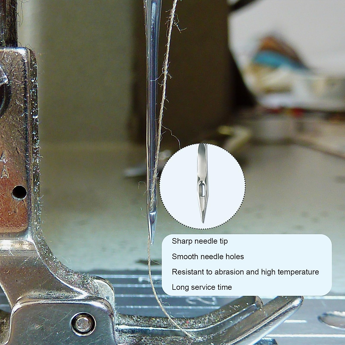 Sewing Machine Needles, Pack of 50, for Singer, Brother, Janome, Varmax and Home Sewing Machines. Universal Standard Needles in Sizes 65/9, 75/11, 90/14, 100/16, 110/18