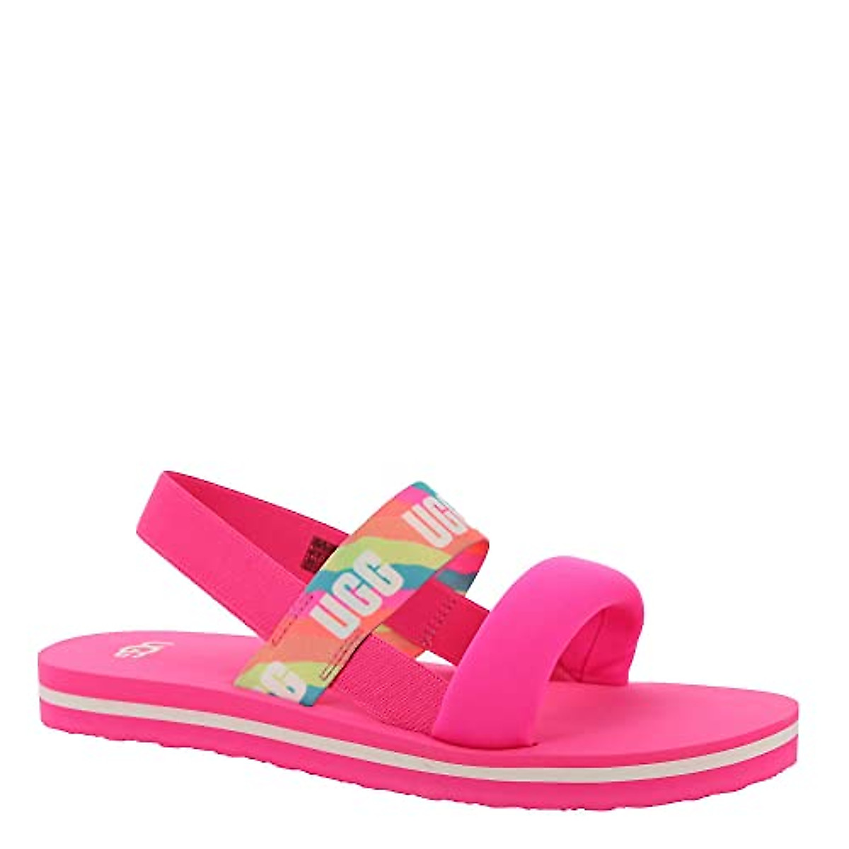 UGG Unisex-Child Zuma Sling Sandal, Taffy Pink, 5 Big Kid
