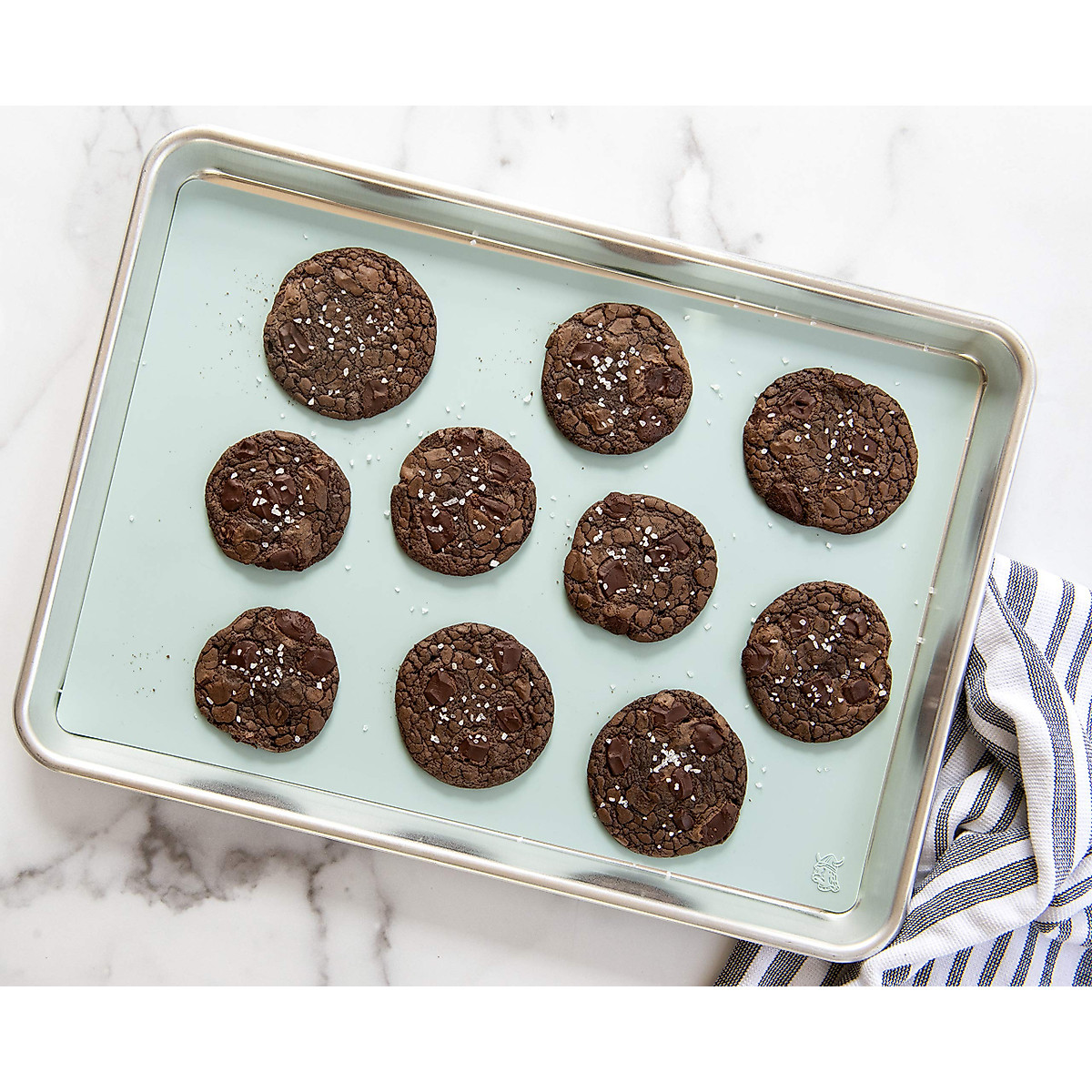 Nordic Ware 3-Piece Cookie Set, 1 Pack, with Aqua Baking Mat