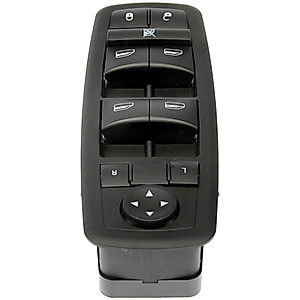 Dorman 901-497 Front Driver Side Master Window Switch Compatible with Select Chrysler / Dodge / Jeep Models Black