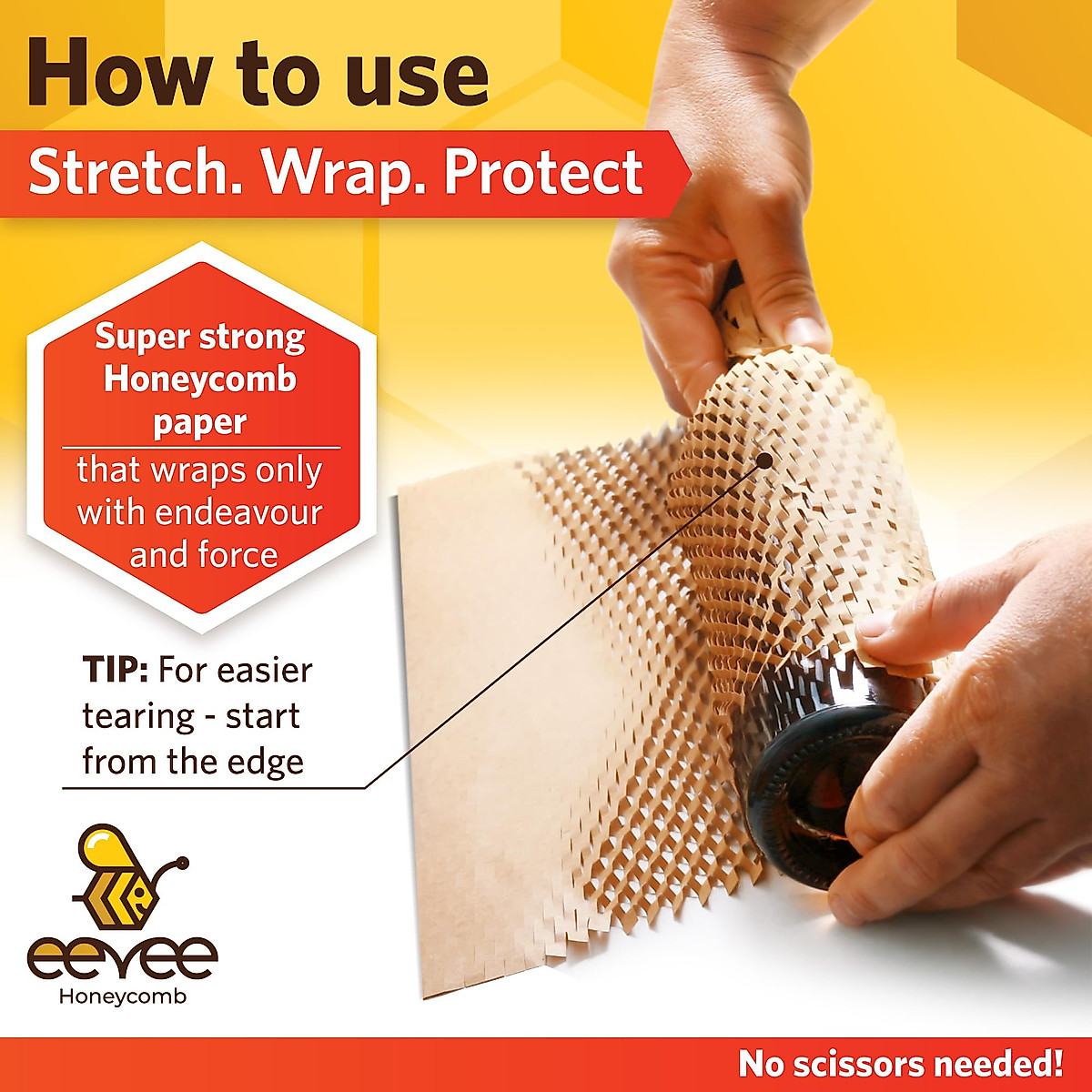 Honeycomb Packing Paper Sheets for Moving 12” x 12” Wrapping Paper Packing Sheets Honeycomb Bubble and Foam Wrap for Shipping Eco Friendly Packing Supplies for Moving 50 Pack