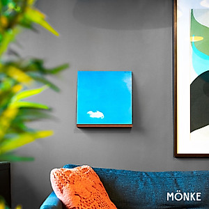 MÖNKE Vinyl Record Wall Mount - an Elegant Display Ledge Made from Solid Wood - This Vinyl Record Shelf Will Hold Records of Any Size (Brown)