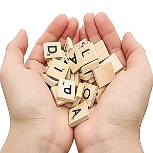 XYSMZM 400 Pcs Scrabble Letters, Wood Scrabble Tiles for Crafts