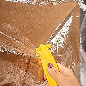 150-Pack Safety Box Cutter Knife of Recessed Concealed Stainless Steel Blade, Package Opener Plastic Cutter for Box, Carton, Shrink Wrap, Plastic Straps