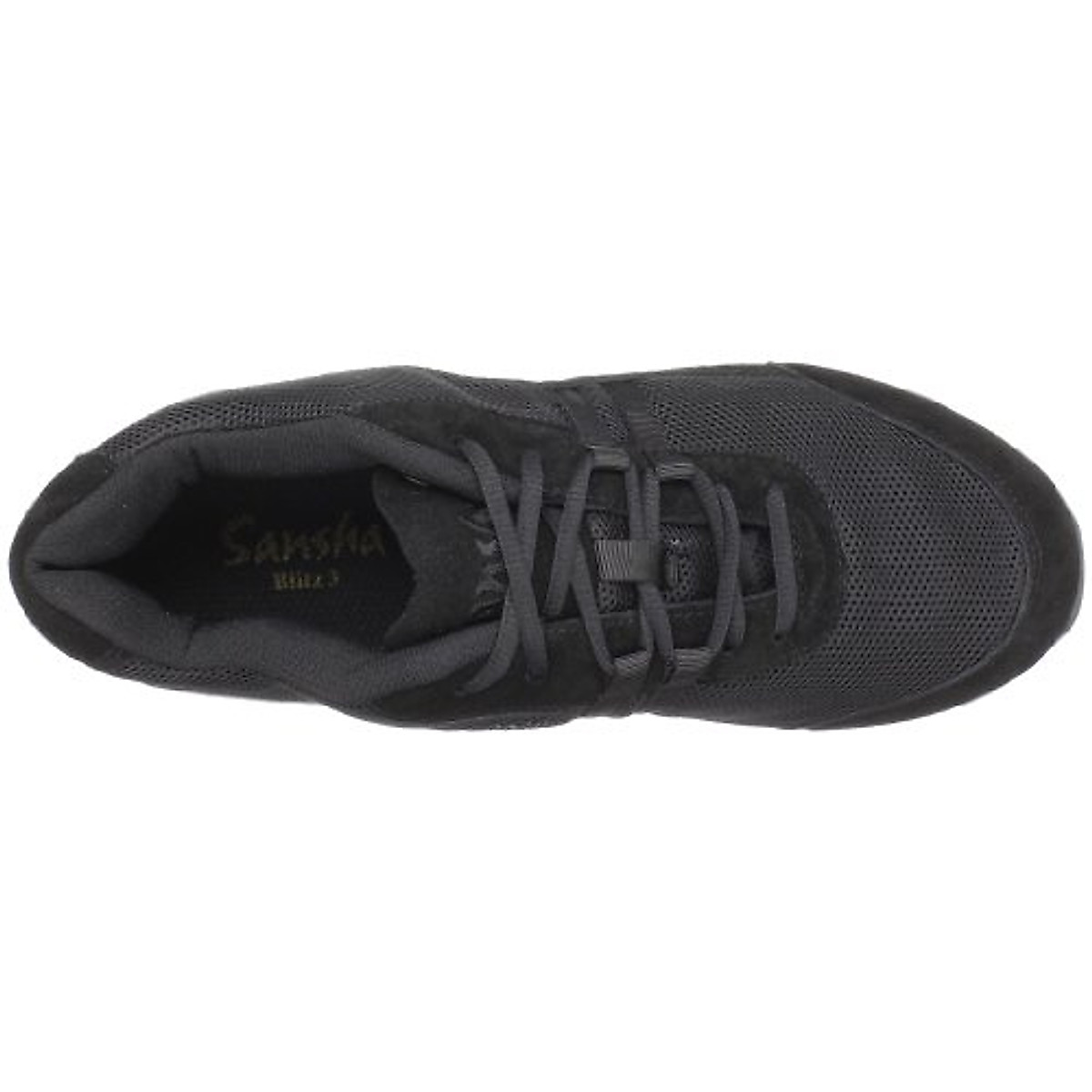 SANSHA womens Sneaker dance shoes, Black, 18 US