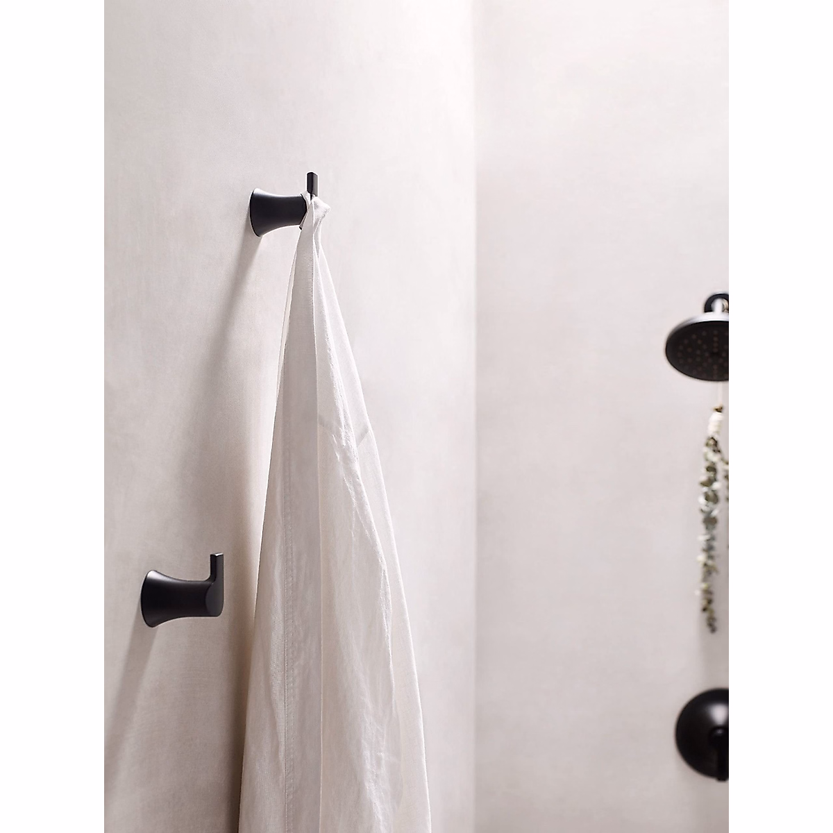 Moen Doux Matte Black Single Robe Hook, YB0203BL