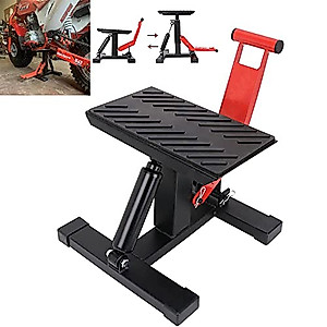 Motorcycle Jack Dirt Bike Stand Lift - Adjustable Hydraulic Lift Save Effort Hoist Table Height Lifting Stand