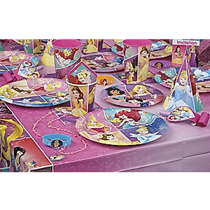 Disney Princess Party Supplies and Decorations for Princess Birthday Party Theme, Serves 16 Guests and Includes Tableware and Decor with Table Cover, Banner, Plates, Napkins & More