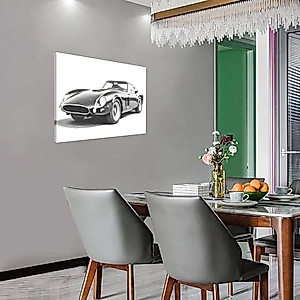 Car Poster Ferrari F40 Supercar Posters Racing Car Canvas Wall Art For Boy's Bedroom SuperCar Wall Decor Frame-style 36x24inch(90x60cm)