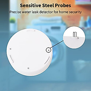 Geevon 6 Pack Water Leak Detectors, 100dB Water Sensor Alarms Flood Detector for Basements, Bathrooms, Laundry Rooms, Kitchens, Garages, and Attics, Water Alarms Battery-Operated (Battery Included)