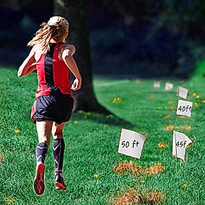 Zozen 100Pack Marking Flags, White Marker Flags - 15x4x5in, Lawn Flags, Landscape Flgs, Marker Flags for Lawn, Survey Flags, Irrigation Flags, Match with for Distance Measuring Wheel.