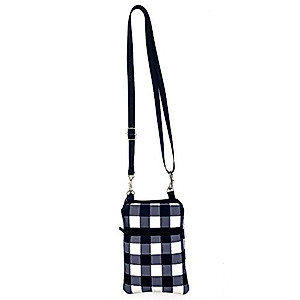 Wanty Cell Phone Bag, Small Crossbody Bag, Cell Phone Purse Smartphone Wallet with Shoulder Strap for Women (White Lattice)