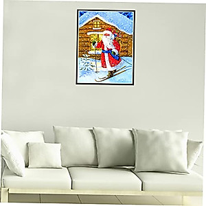 Rhinestone Beads Ornaments Drill Art Adults S Winter for Crafts Kits Claus Santa Rhinestone Painting Full Diamond Cross Beads D DIY Home Decor Pattern Wall Gem Christmas Crystal Gnomes