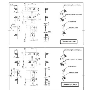 Plantmate AA Battery Spring Contact Nickeling Plated 12 Pieces (3-Set Pack)