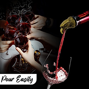 Lion Wine Pourer for Wine Bottles, Stainless Steel Animal Bar Liquor Bottle Pourer Liquor Pour Spout for Liquor Bottles, Speed Pourer Wine Areator Spout Bottle Pourer for Alcohol (Eagle Head)