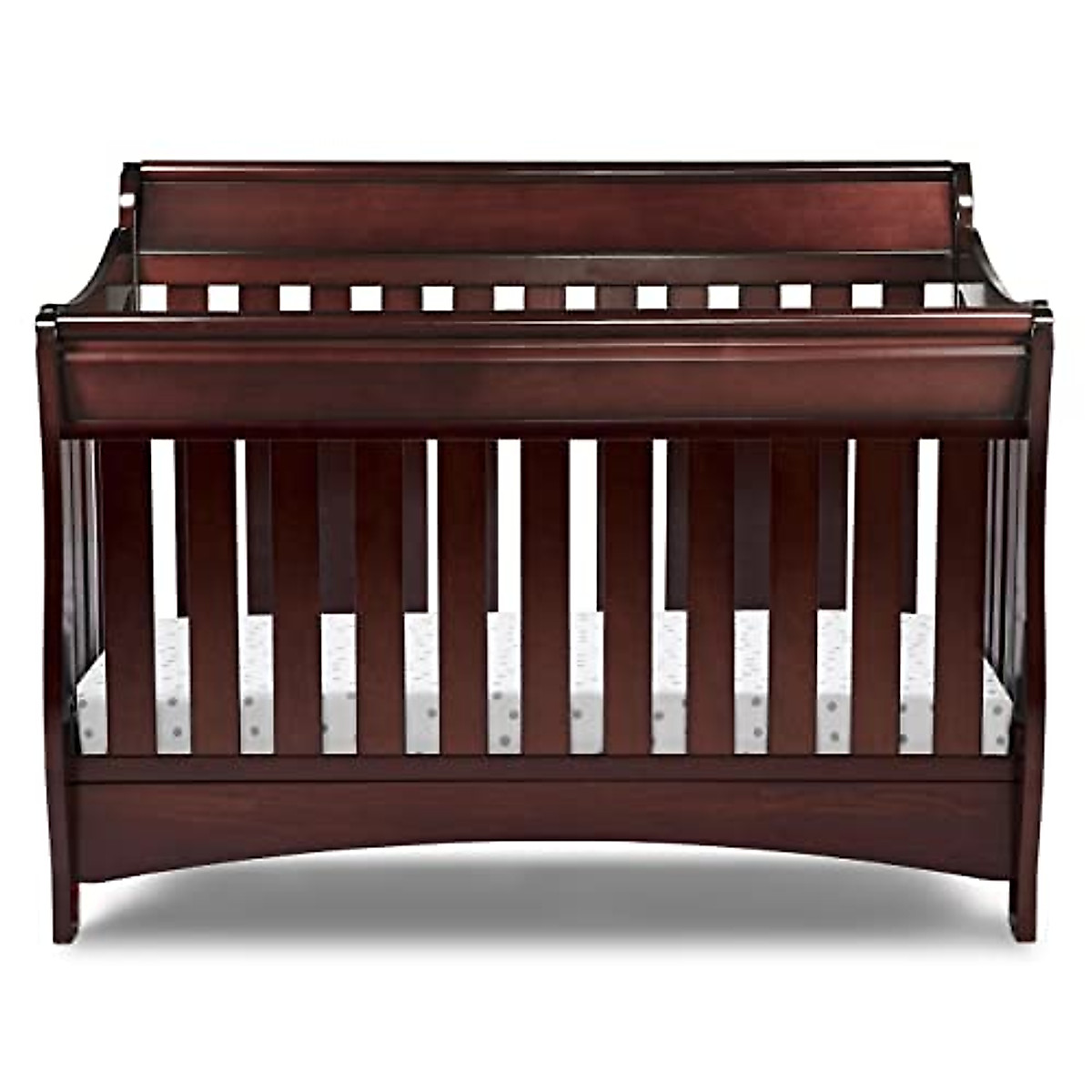 Delta Children Bentley S Series 4-in-1 Convertible Baby Crib, Black Cherry Espresso