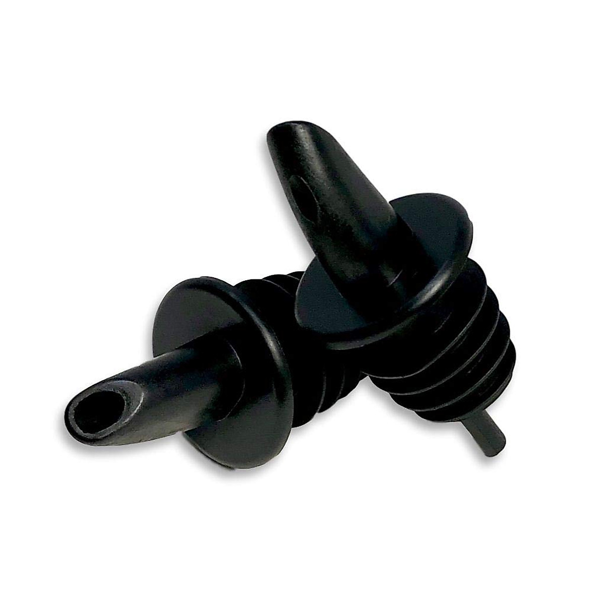 24 Clear Plastic Test Tube Shot Glasses with 2 BONUS Liquor Pourers for Spill Free Pours at New Years Eve parties, Bars, Pool Parties, Bachelorette Parties, Man-Caves, Holidays.