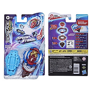 Beyblade Burst Surge Speedstorm Infinite Achilles A6 Spinning Top Starter Pack – Balance Type Battling Game Top with Launcher, Toy for Kids