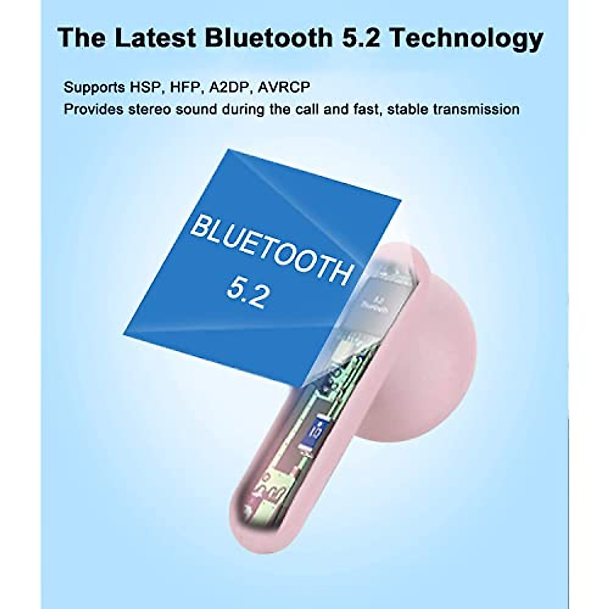 Bluetooth Earbuds, True Wireless Stereo Headsets in-Ear, 30H Playtime, Wireless Charging Case, Built-in Mic Earphones Premium Sound, Touch Control, IP67 Waterproof Sport Headphones